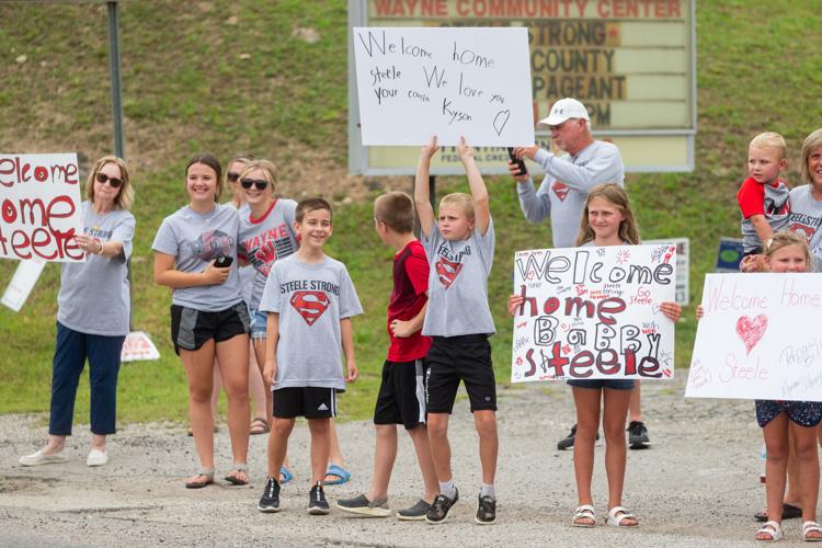 Community welcomes baby Steele Merritt home for first time since birth ...