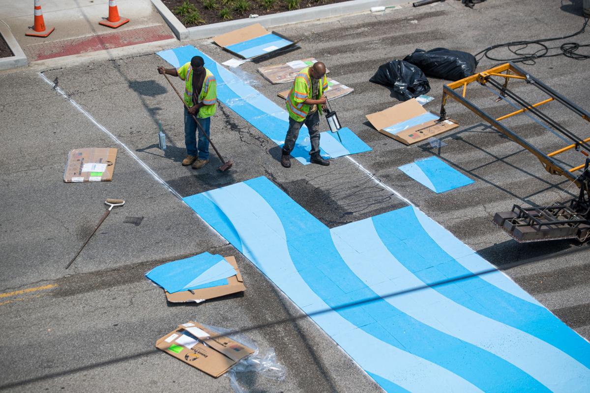 Decorative crosswalks installed near Mountain Health Arena | News ...