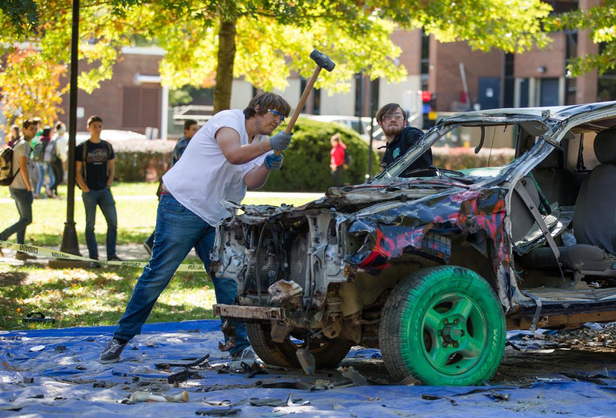 WMUL-FM car bash drums up homecoming spirit | News | herald-dispatch.com