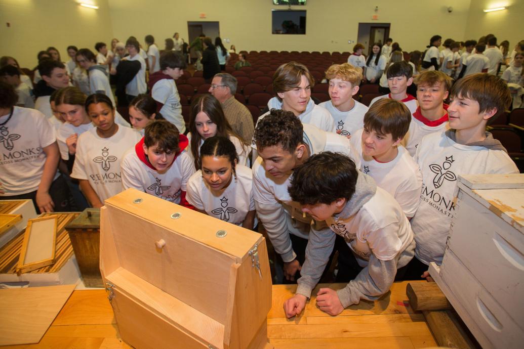 Photos: "Bee Monks" give presentation at Barboursville Middle School ...