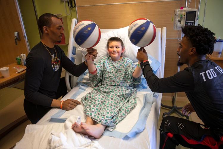 Harlem Globetrotters pay visit to Hoops Family Children’s Hospital ...