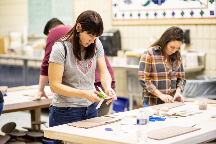 Photos: Elementary art teachers learn clay studio techniques at HMA ...