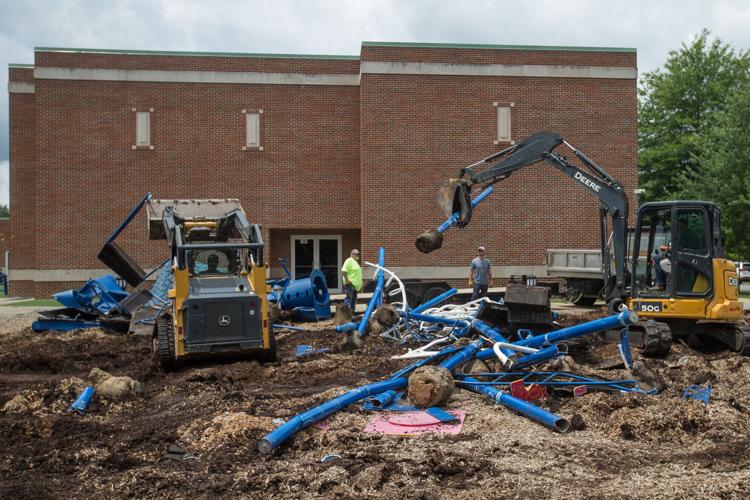 Demolition begins for Southside's playground equipment | News | herald ...