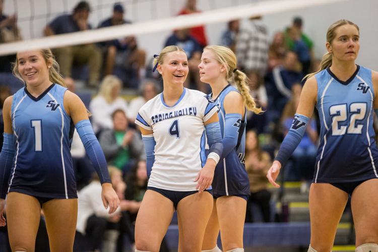 Photos: High school volleyball region co-final, Spring Valley defeats ...
