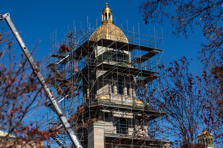 Scaffolding around Cabell County Courthouse dome is first step in ...