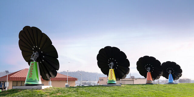 Flower power: Toyota WV's new solar arrays advertise sustanability ...