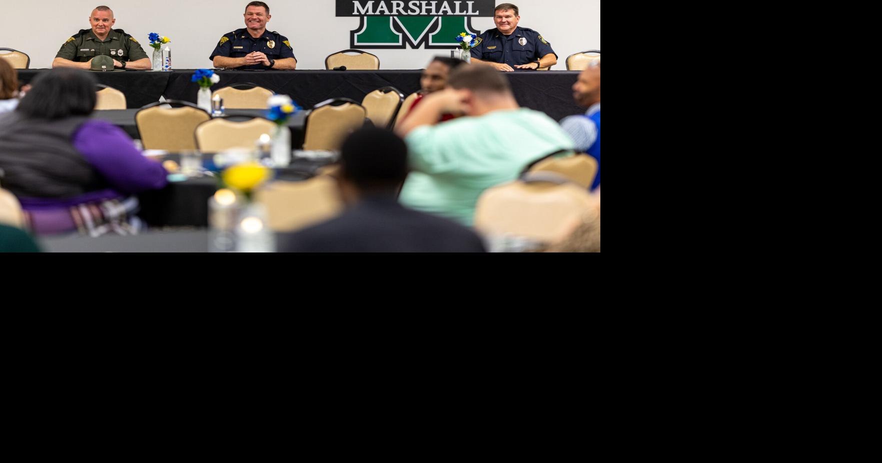 Police leaders answer questions from the Marshall community during ...