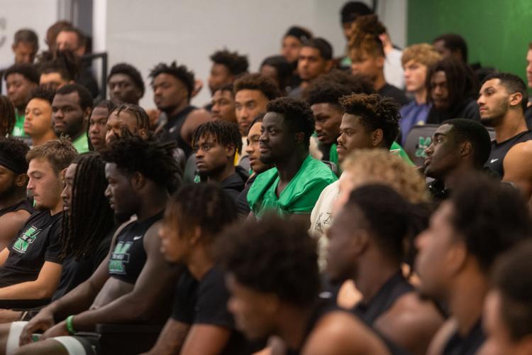 Gov. Jim Justice welcomes Marshall football players back from win with ...