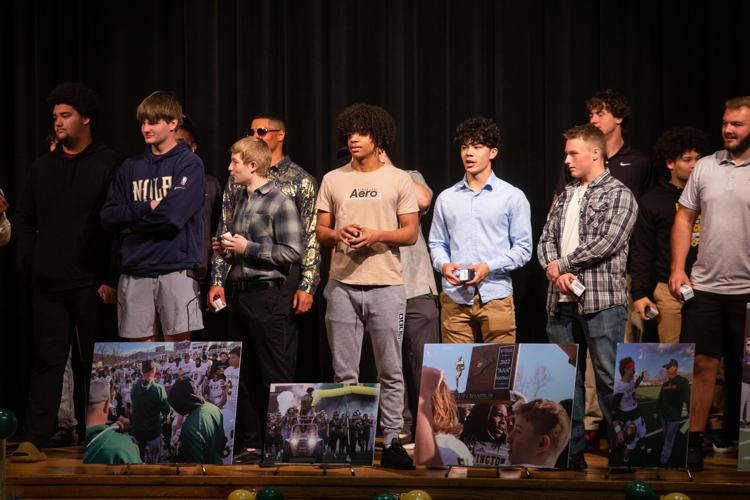 Photos: HHS football team members receive championship rings ...