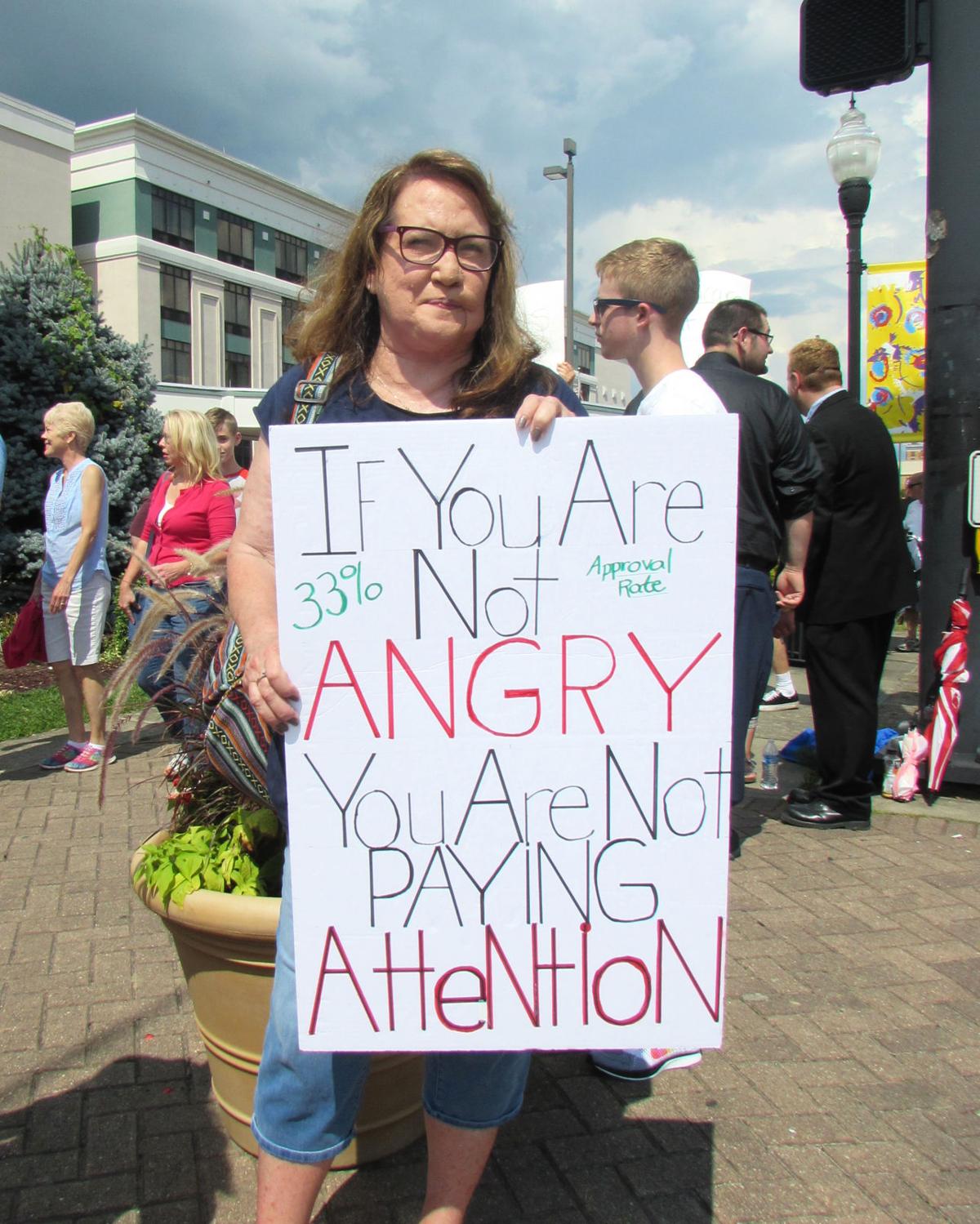 Crowds gather for, against Trump ahead of rally | Recent News | herald ...