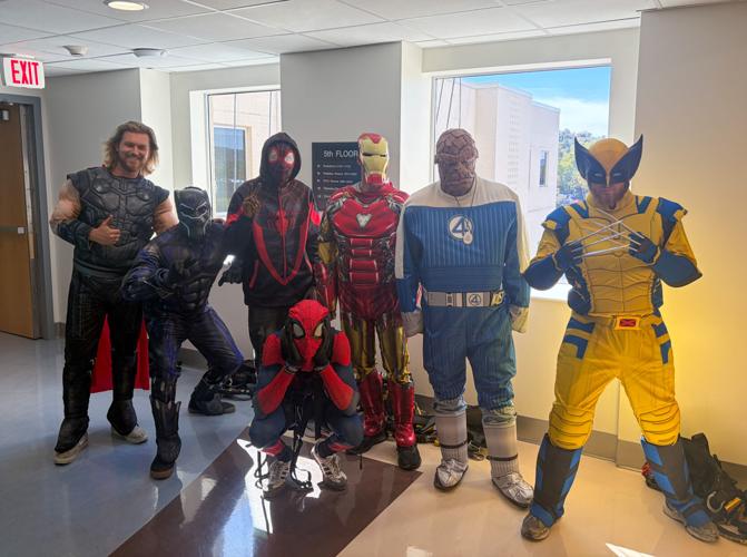 Superheroes entertain patients at Hoops Family Children’s Hospital ...