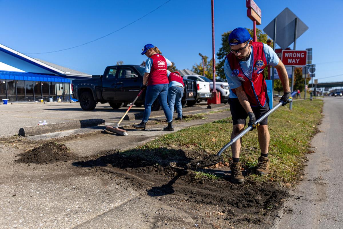Lowe's Hometowns program volunteers work on Huntington Children's ...