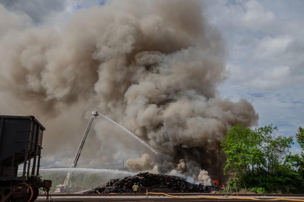 Photos: Railroad ties catch fire at CSX in Huntington. | Multimedia ...