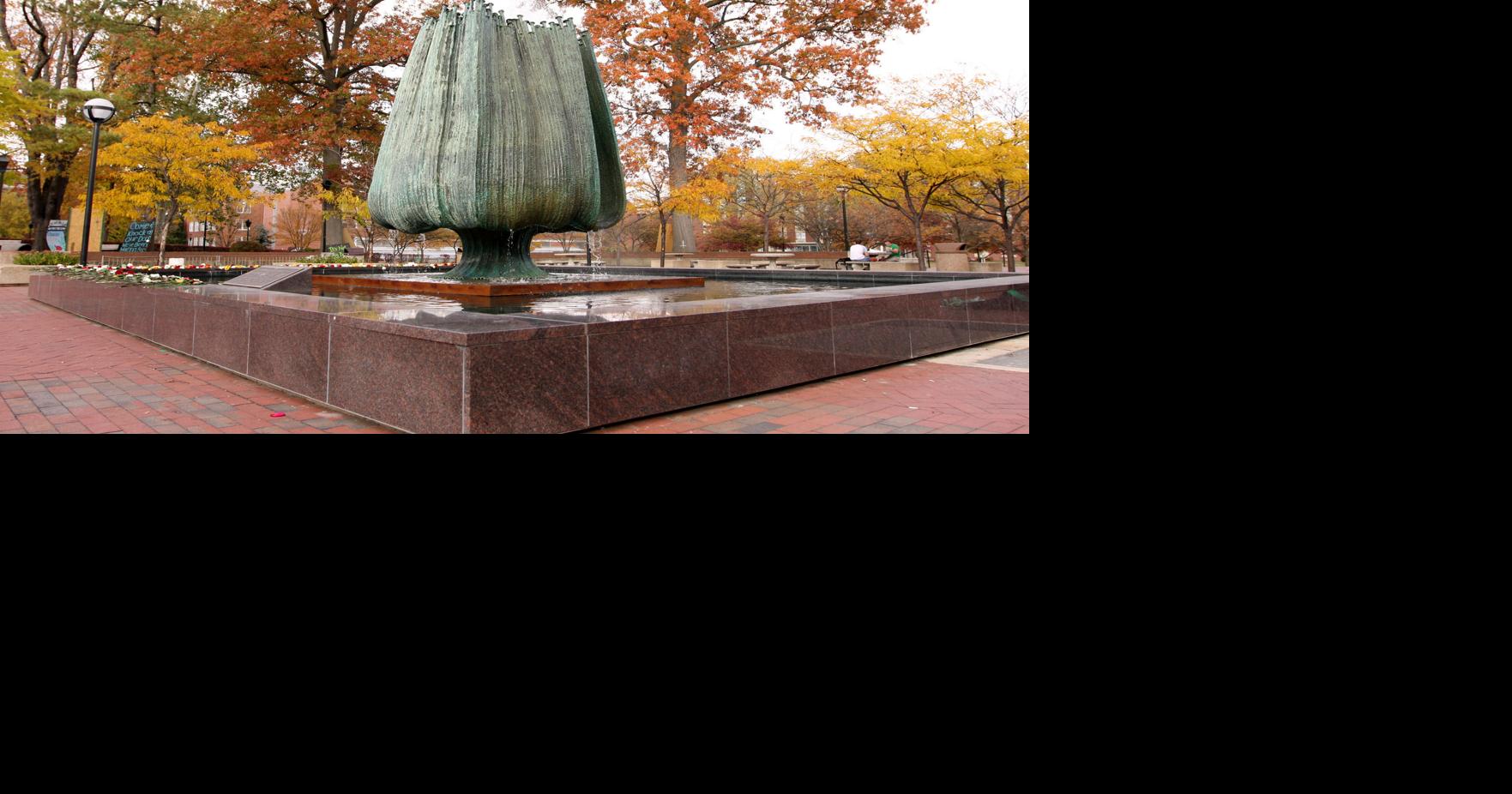 Memorial Fountain designed to represent 'upward growth, immortality ...