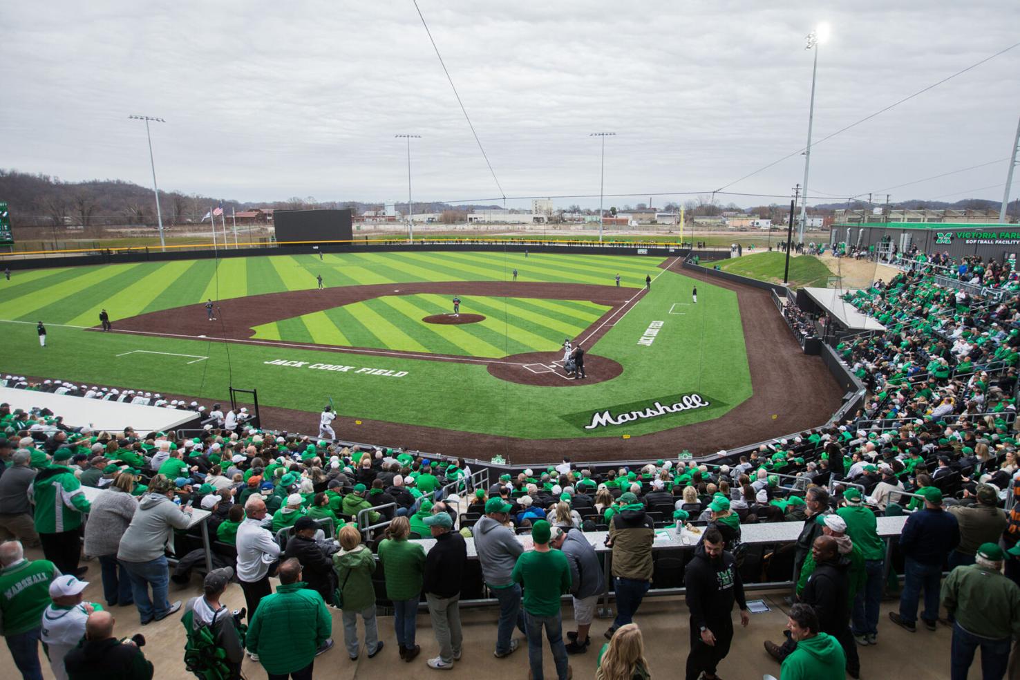 Photos: First baseball game at Jack Cook Field, Marshall vs. Manhattan ...