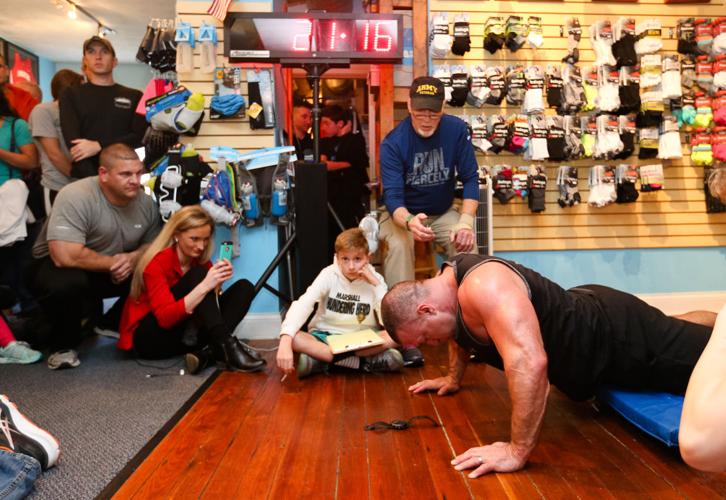 Photos: Ron Arthur attempts push-up world record | Multimedia | herald ...