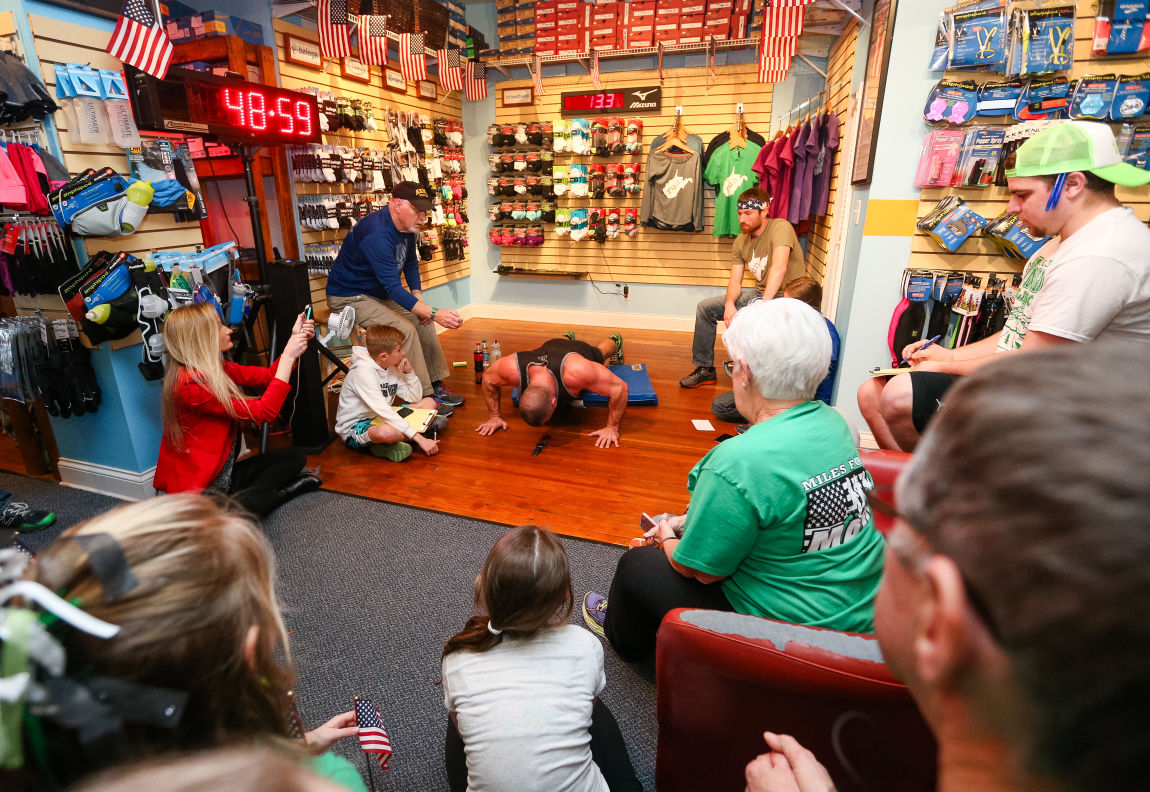 Photos: Ron Arthur attempts push-up world record | Multimedia | herald ...