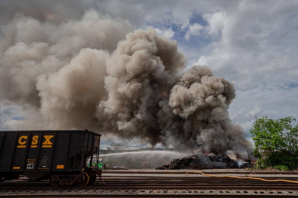 Photos: Railroad ties catch fire at CSX in Huntington. | Multimedia ...
