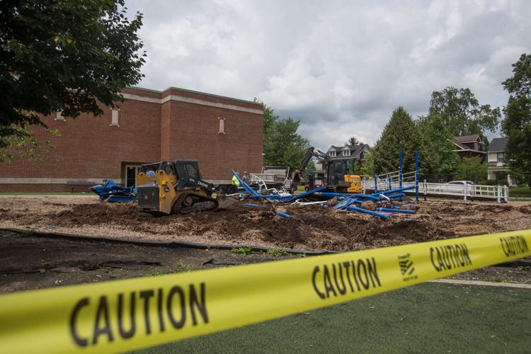 Demolition begins for Southside's playground equipment | News | herald ...