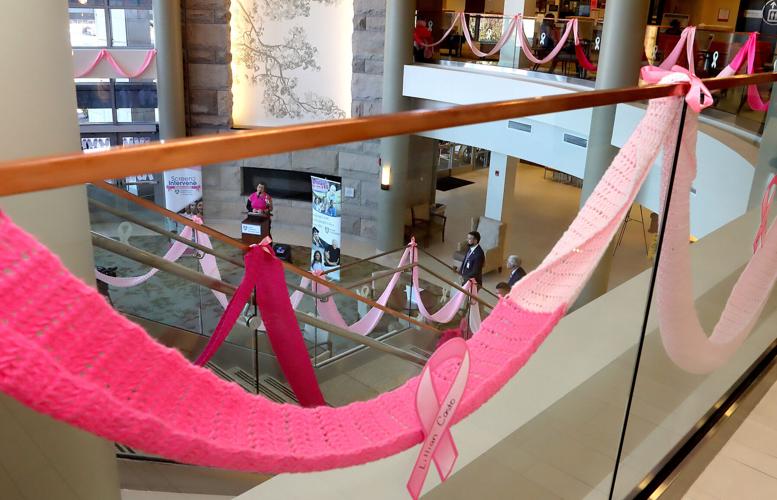 Breast cancer scarf inspired by Terri Massey hung at CAMC | News ...