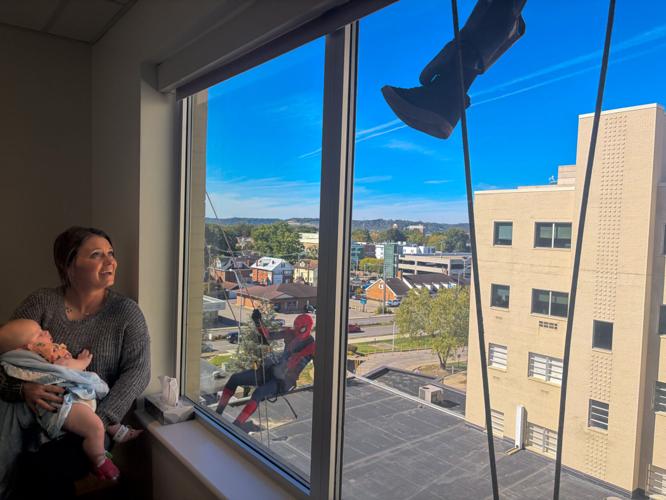 Superheroes entertain patients at Hoops Family Children’s Hospital ...