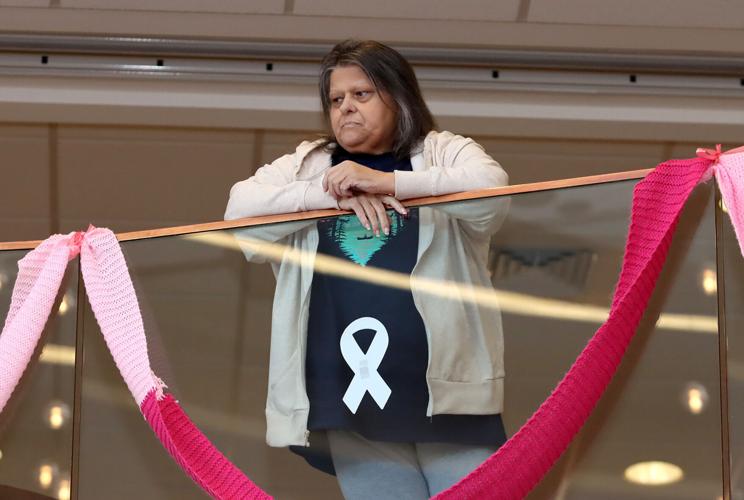Breast cancer scarf inspired by Terri Massey hung at CAMC | News ...