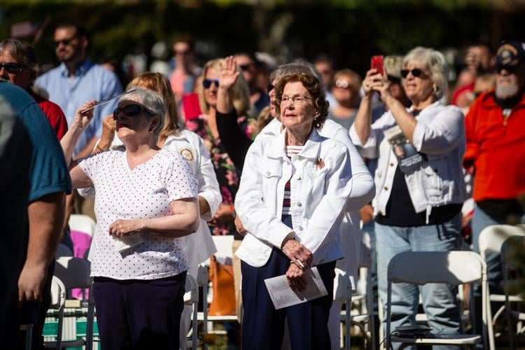 Photos Hershel Woody Williams Gold Star Families Monument Unveiled