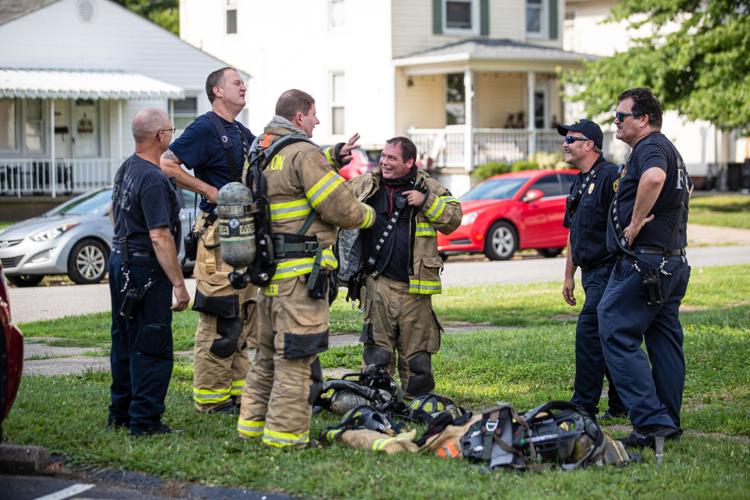 Photos: Fire Department conducts training exercise with the WVU Fire ...