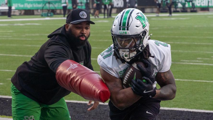 Herd's first day of spring practice smoother than last year | Marshall ...