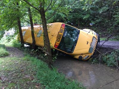 School bus crashes after road collapses in Wayne County | Recent News ...