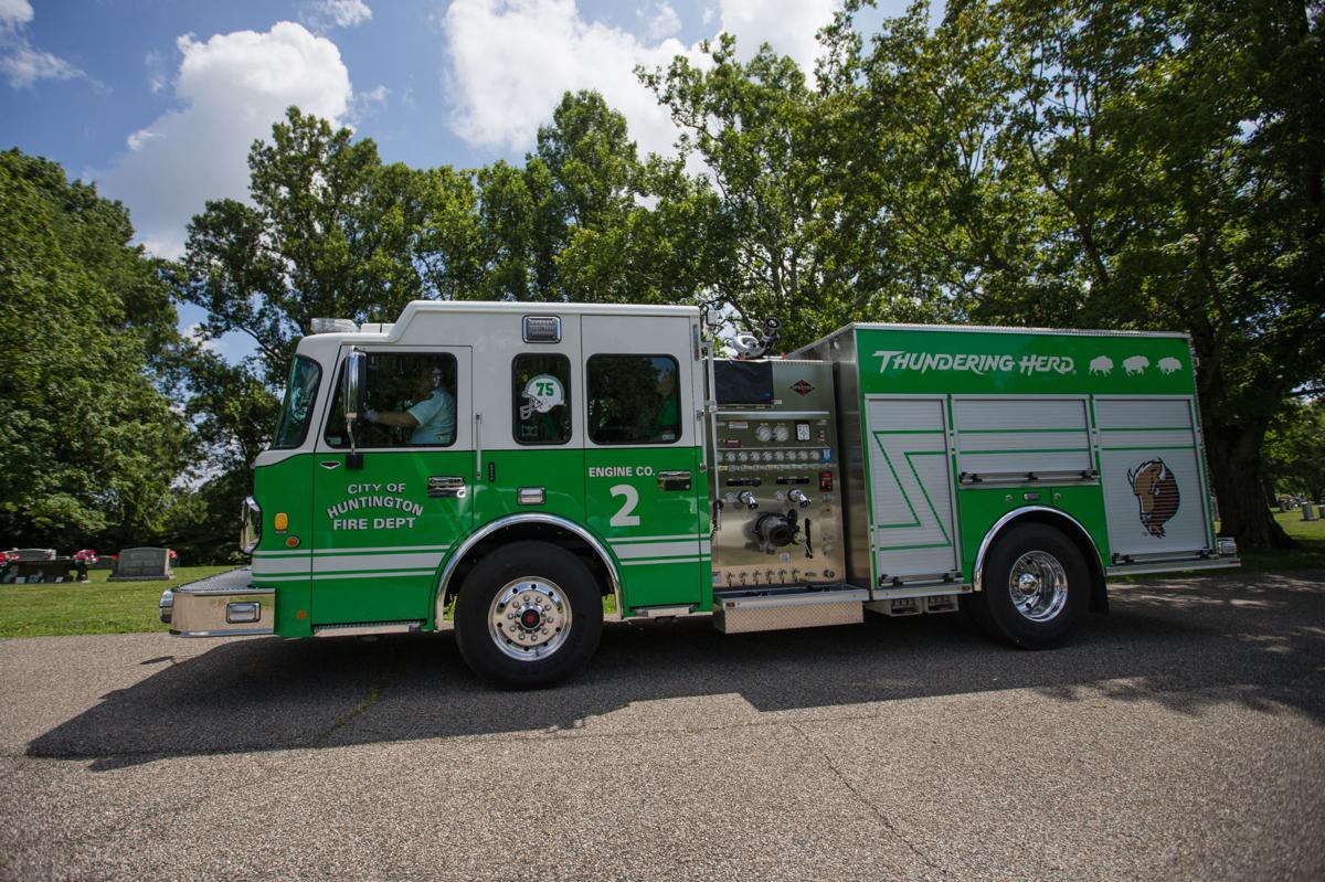 Photos: Huntington Fire Department unveils new kelly green fire engine ...