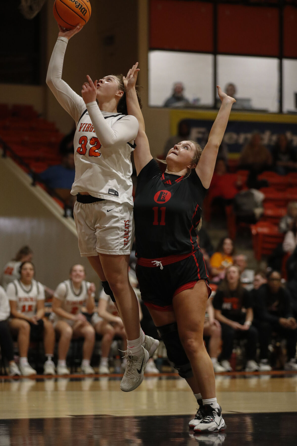 Lebanon girls defeat Virginia High in basketball