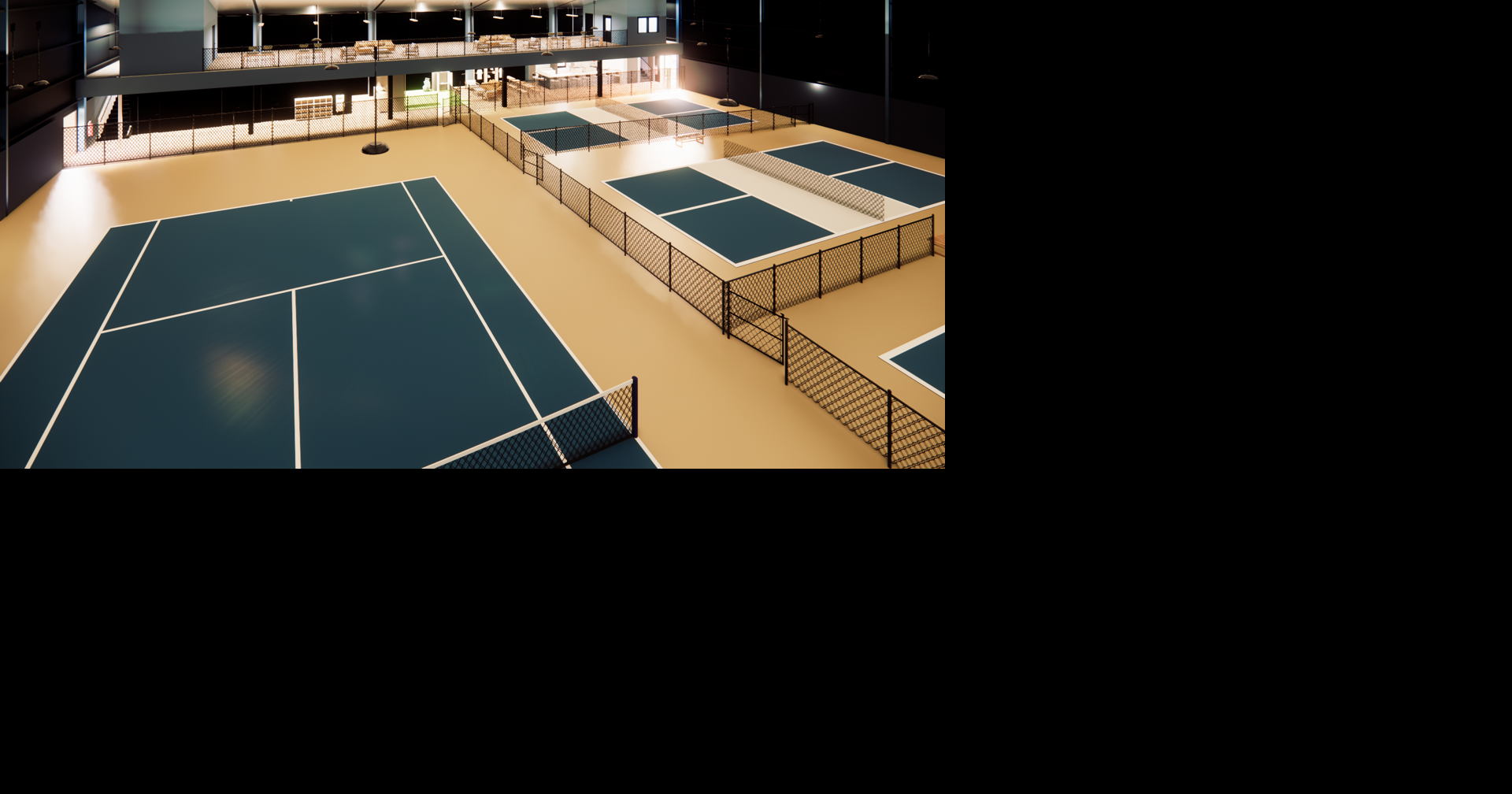 18,000 square foot center offers tennis, pickleball, lounge