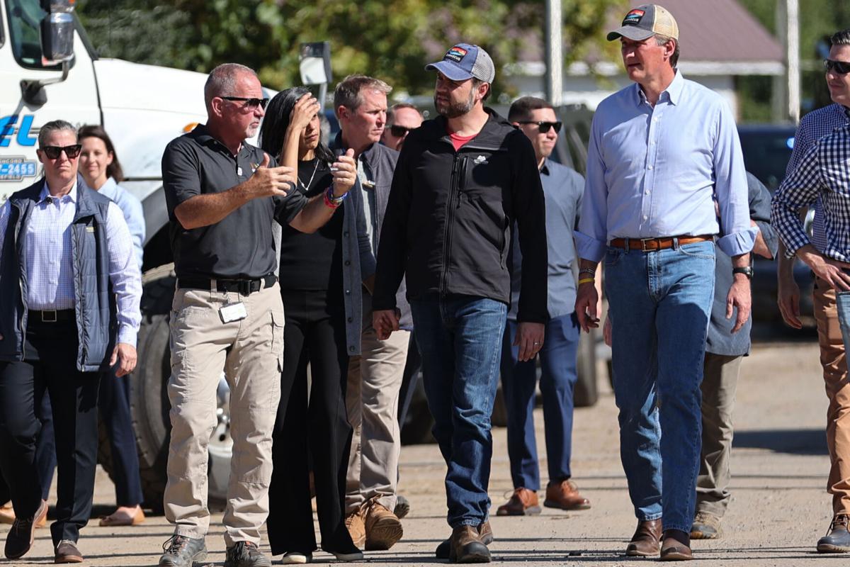 Vice presidential hopeful tours flood-damaged Damascus, Va.