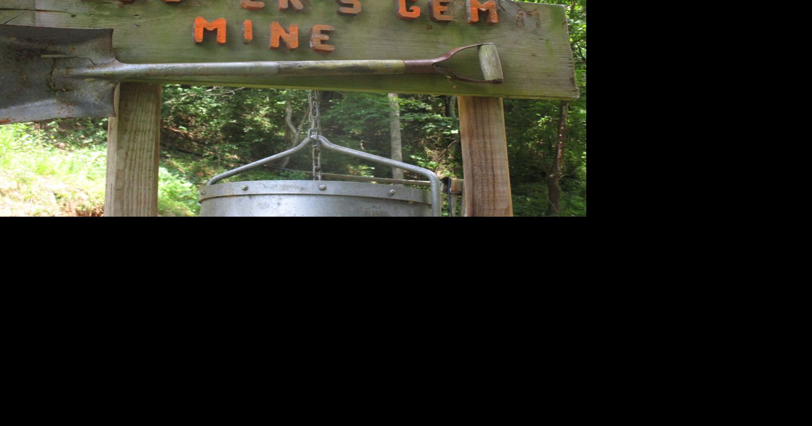 Sifting for valuables at Cooper's Gem Mine