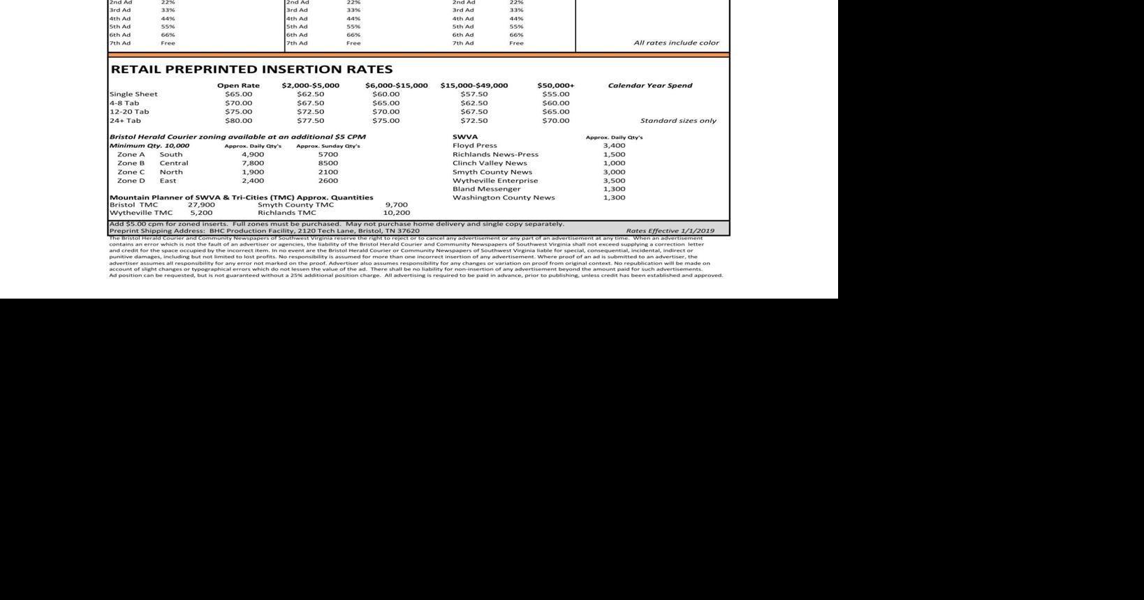 Advertising Rate Card