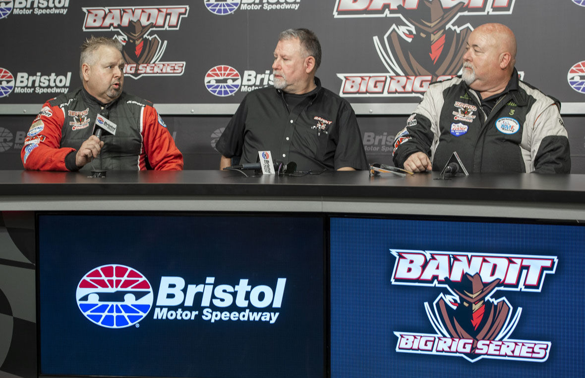 BRISTOL BANDIT BATTLE: The big rigs hit the high banks at BMS today