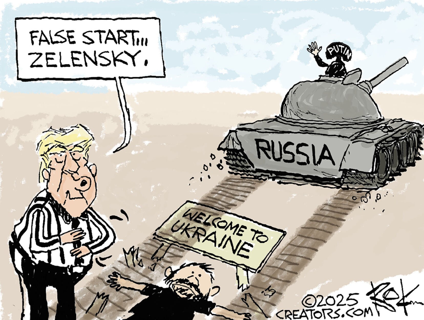 11 political cartoons debate the fate of Ukraine