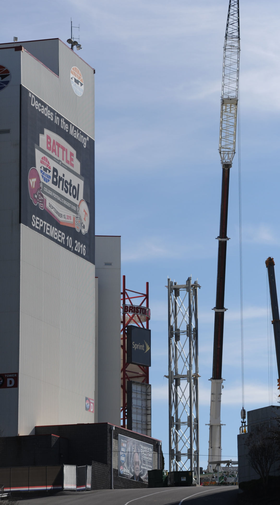Construction of towers to support 'Colossus' screen begins at BMS ...
