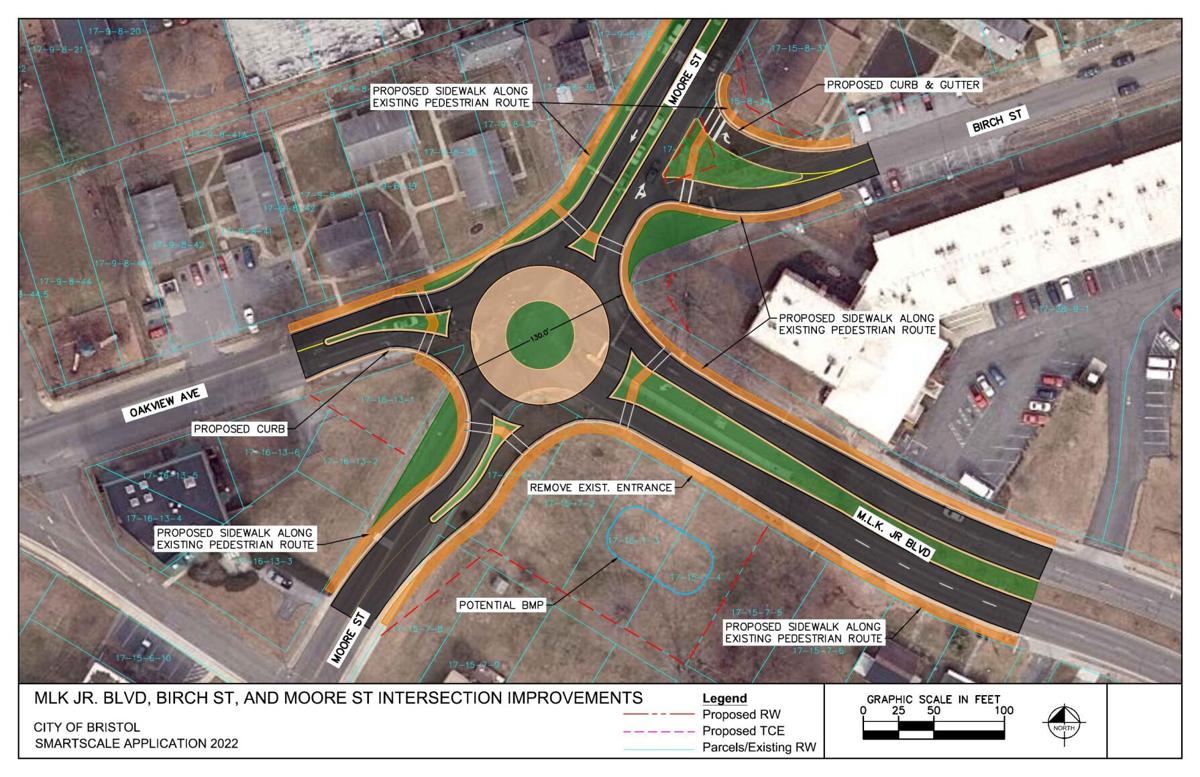 Bristol council asks state to fund roundabout at 'five points' intersection