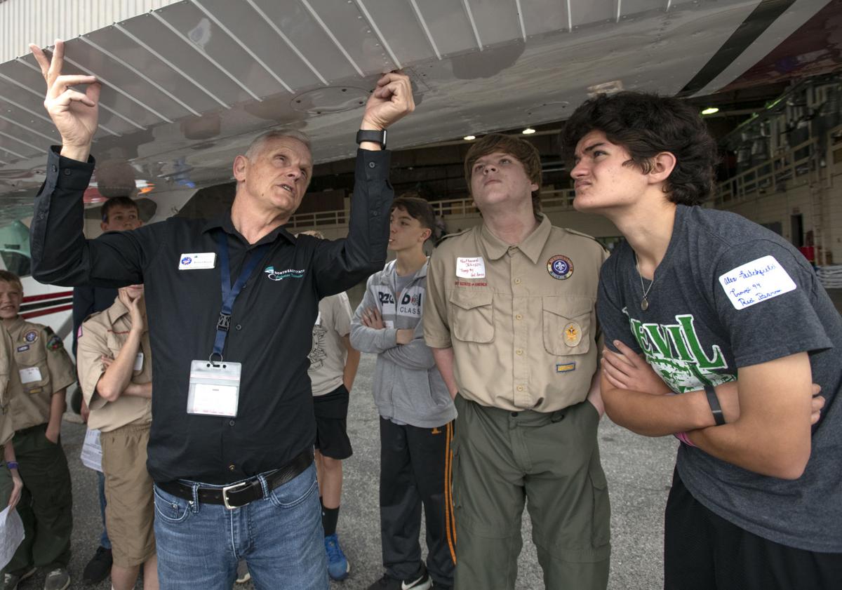 Local Boy Scouts learn about aviation at Tri-Cities Airport