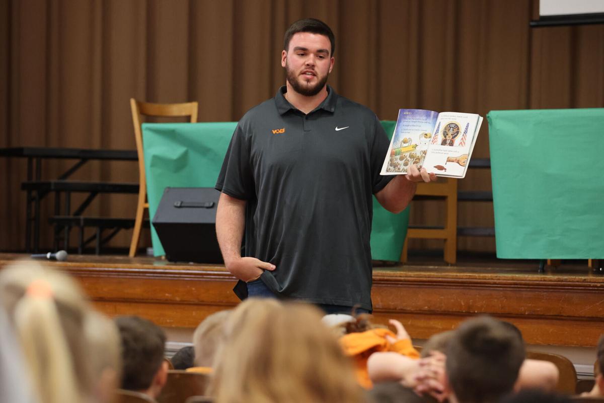 Current and former UT players visit Bluff City Elementary