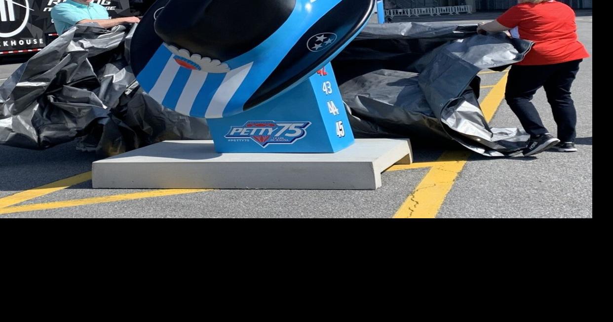 Petty monument on display in speedway's fan zone