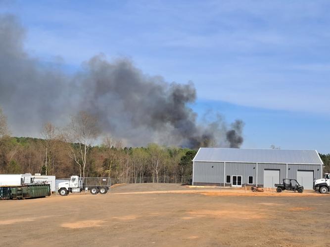 Fire burning near Conover NC off Fairgrove Church Road