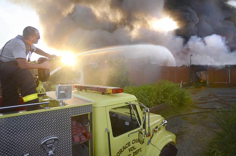 Area firefighters battle blaze at old Shuford Mills building throughout ...