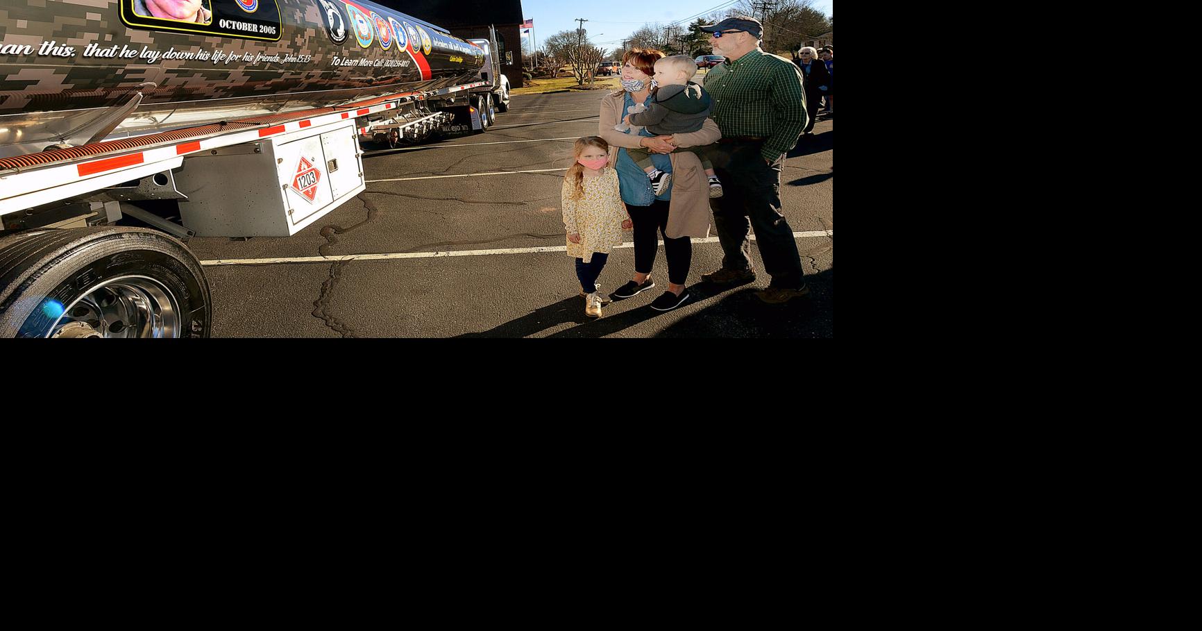 Oil company and ministry honor second fallen soldier on tanker truck