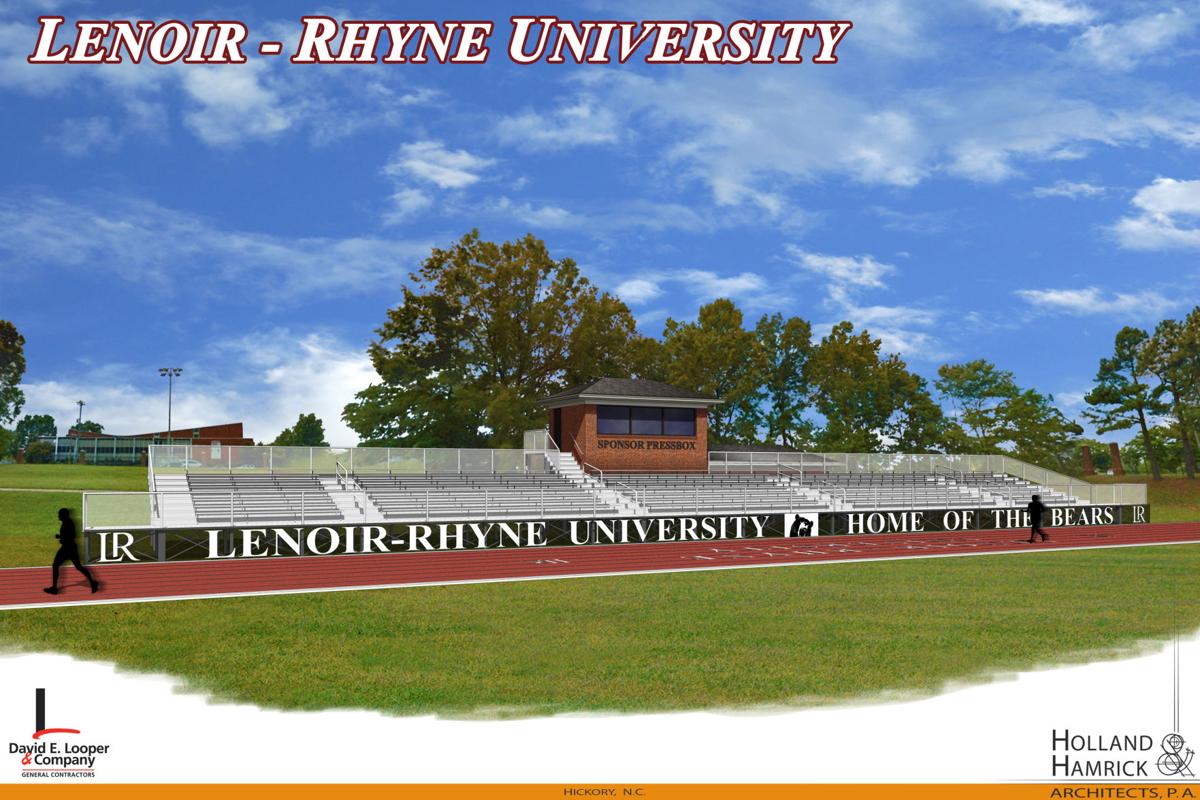 Construction underway on new grandstand for Lenoir-Rhyne soccer field