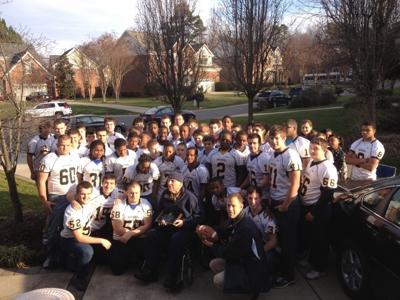 South Iredell football team gives thanks to benefactor