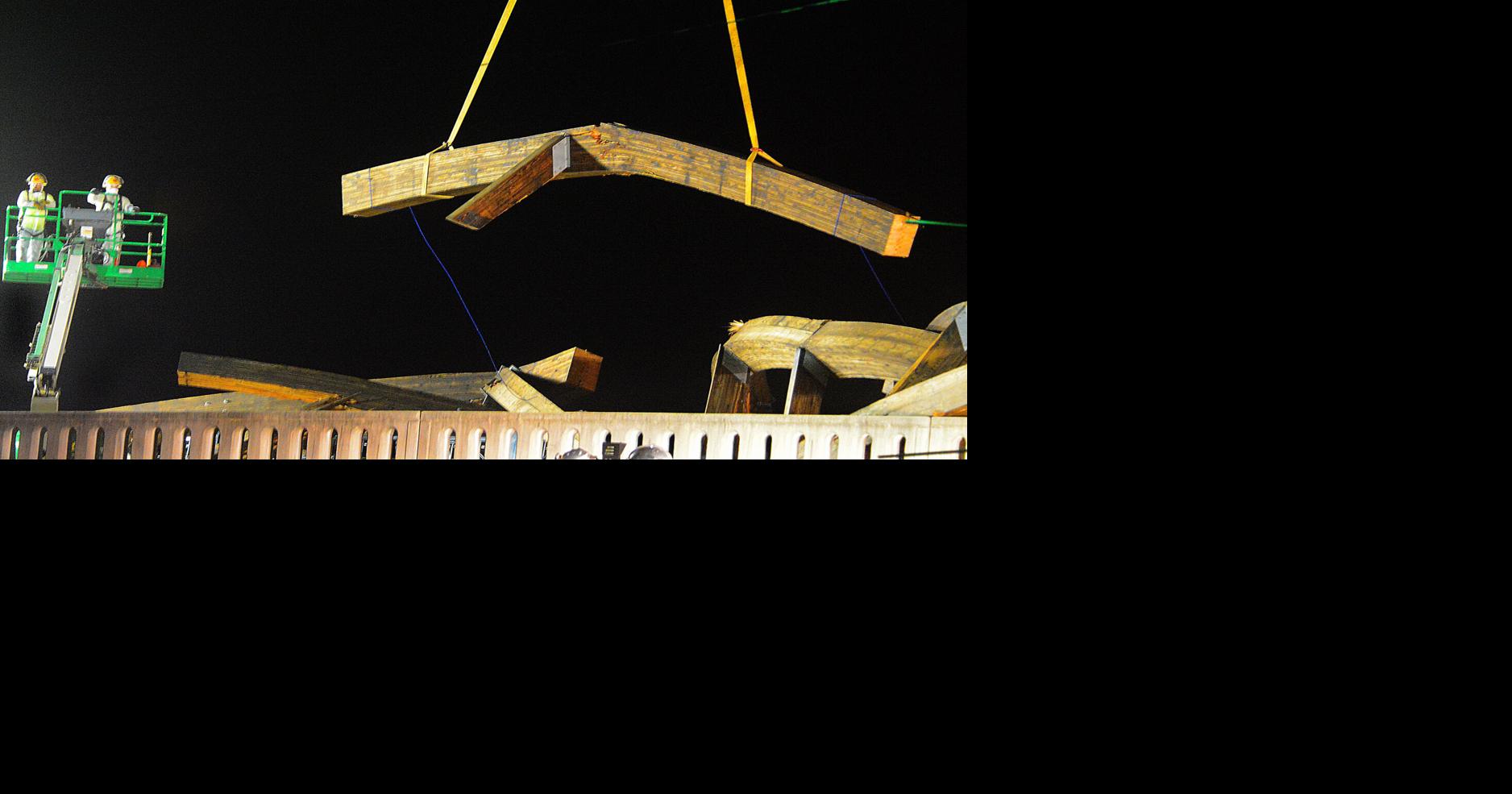 Workers remove arches from bridges two weeks after collapse; N.C ...