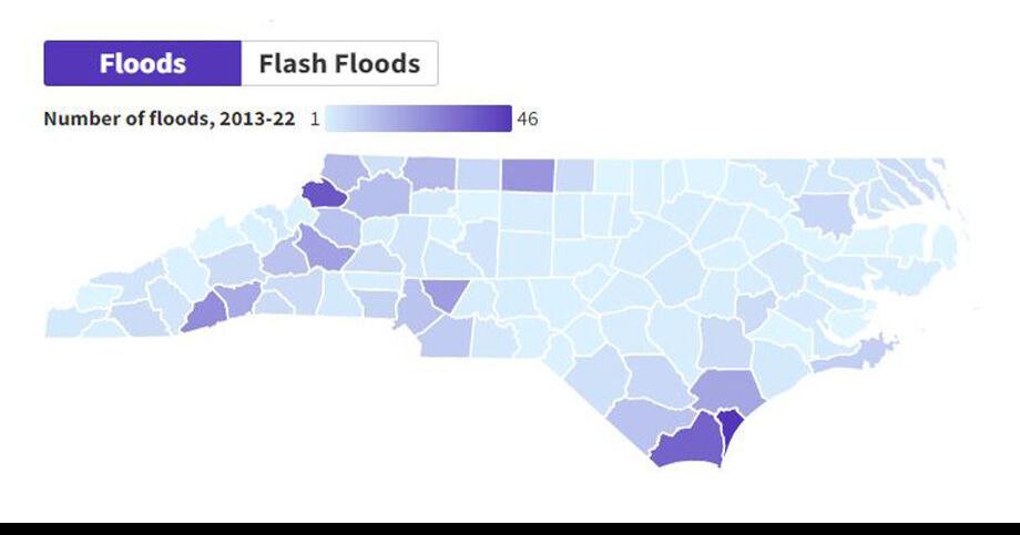 Interactive map: Where flooding occurs in North Carolina